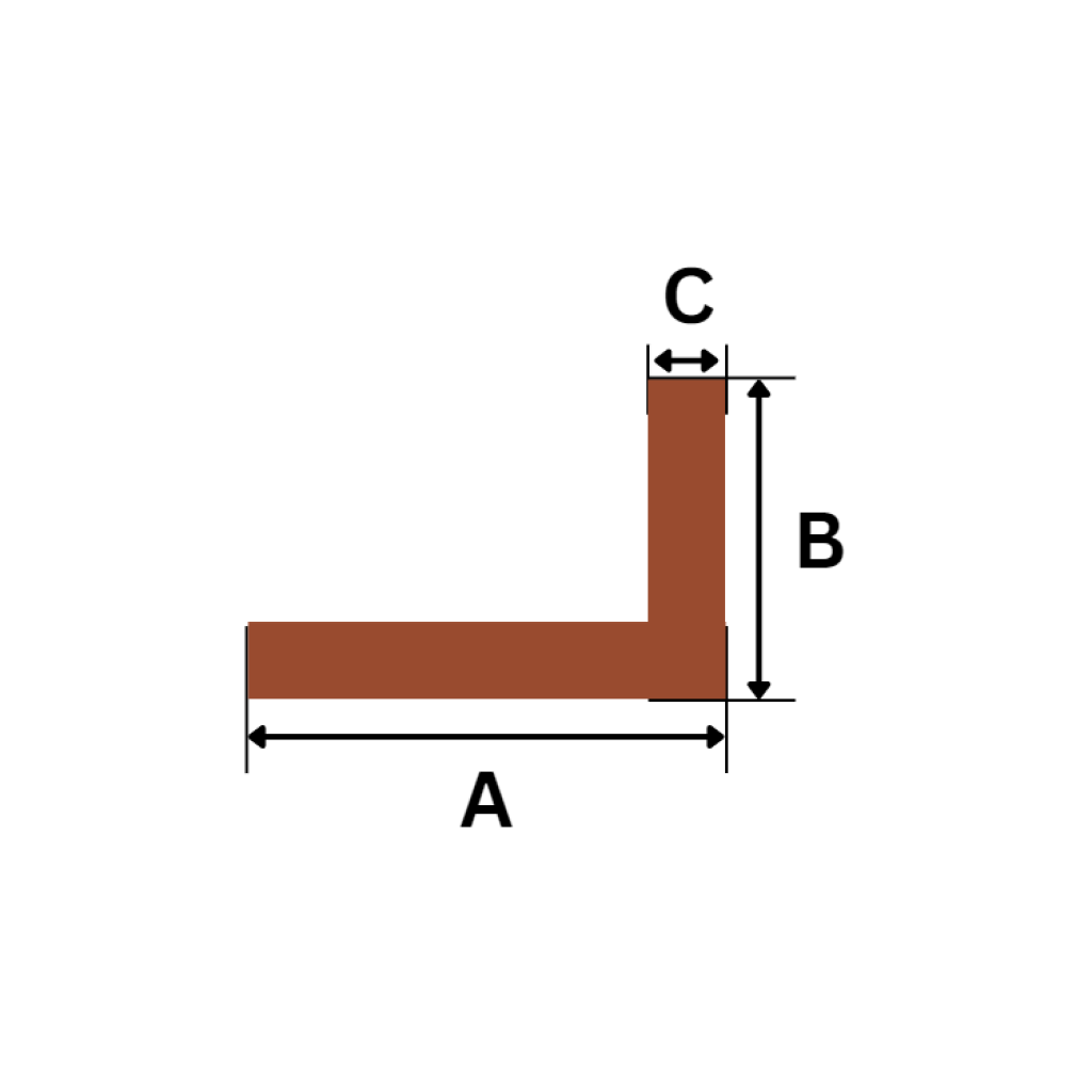 Brass Angle - Unequal - John Keatley Metals
